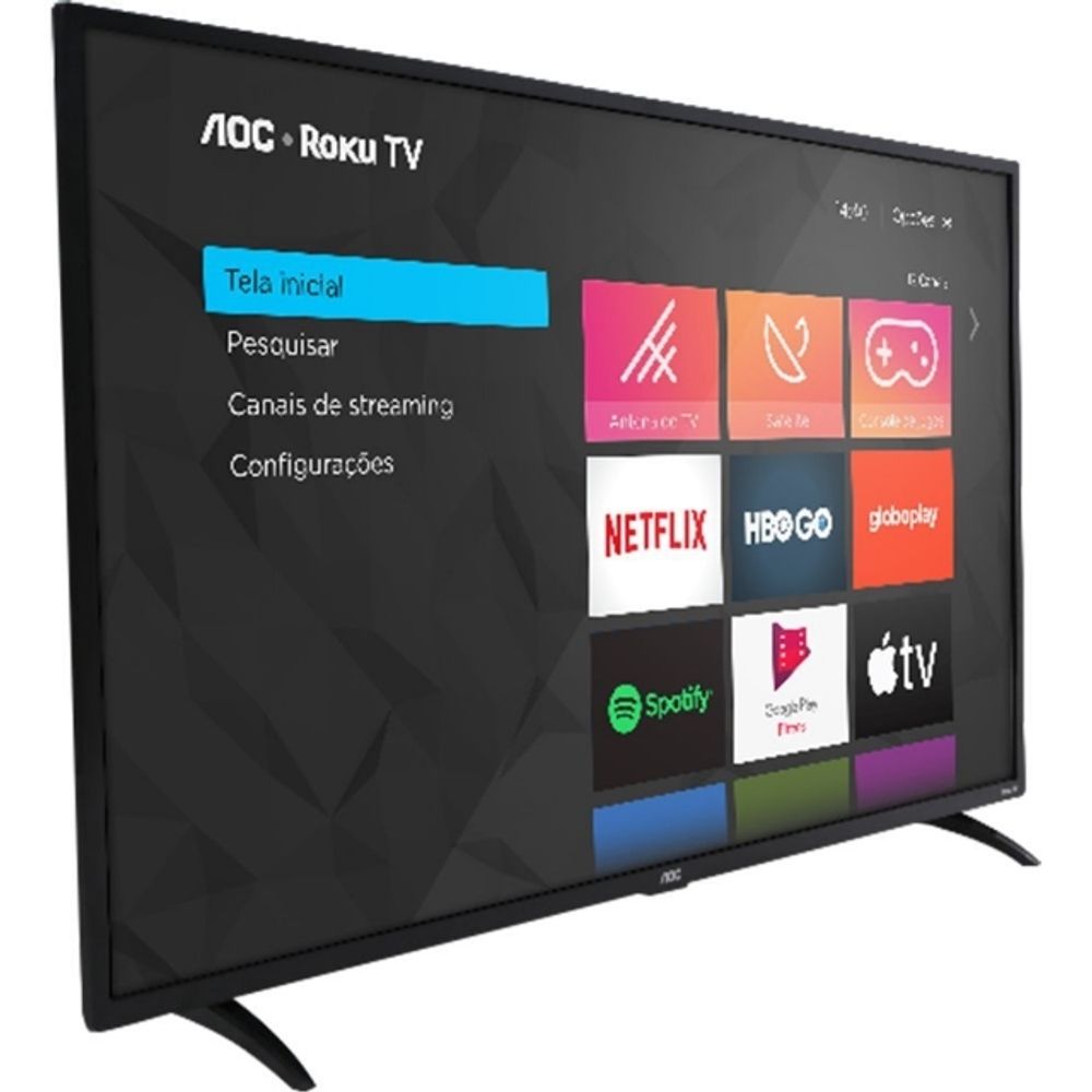 Smart Tv Aoc Roku Led 32'' 32S5195/78 com Wi-Fi, Controle Remoto com ...