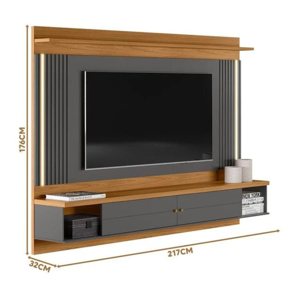 Painel Home Linea Brasil Barcelona Até 75 Polegadas - Novalar